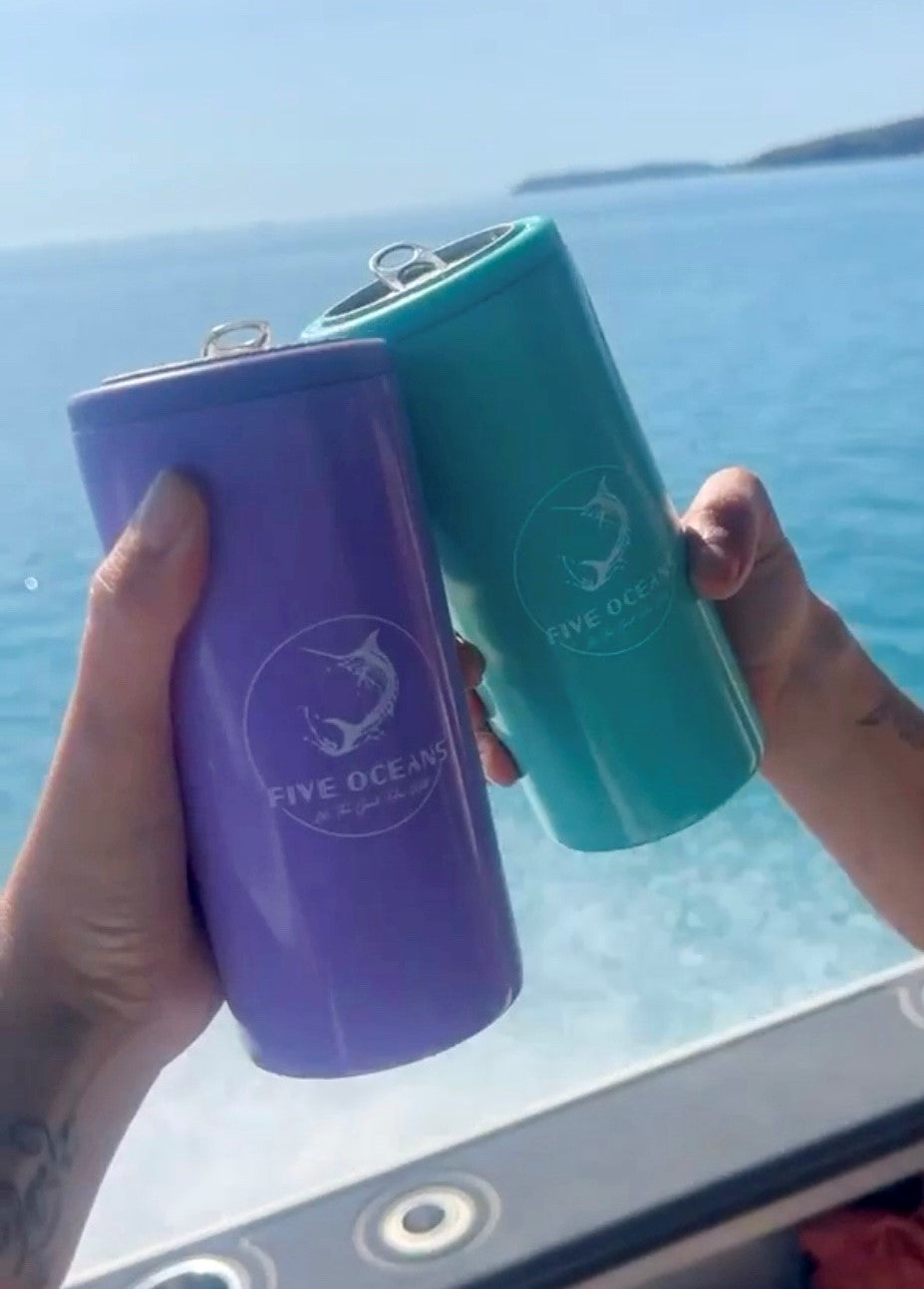 Five Oceans Can coolers- 330ml cans- Aqua – FiveOceans